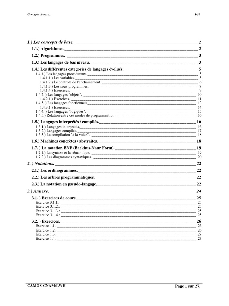 ALGORITHMES | PDF | Langage de programmation | Assembleur