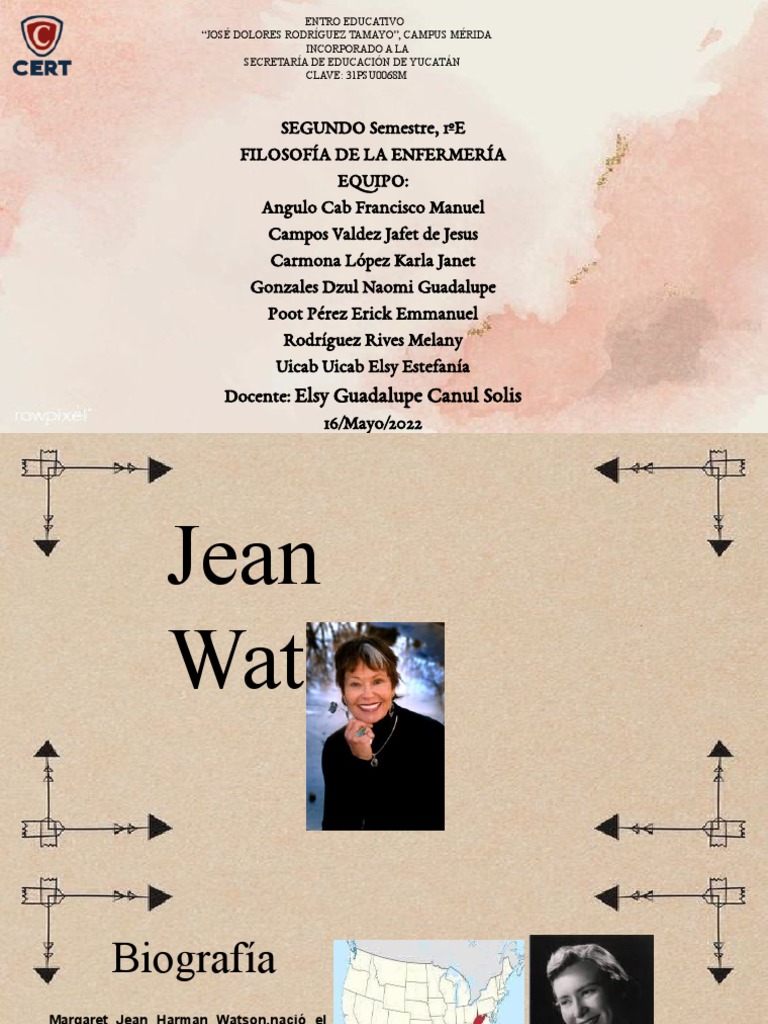 Teoría del Cuidado de Jean Watson | PDF | Enfermería | Teoría
