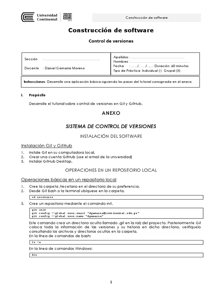 Tutorial de Control de Versiones en Git | PDF | Archivo de computadora | Informática