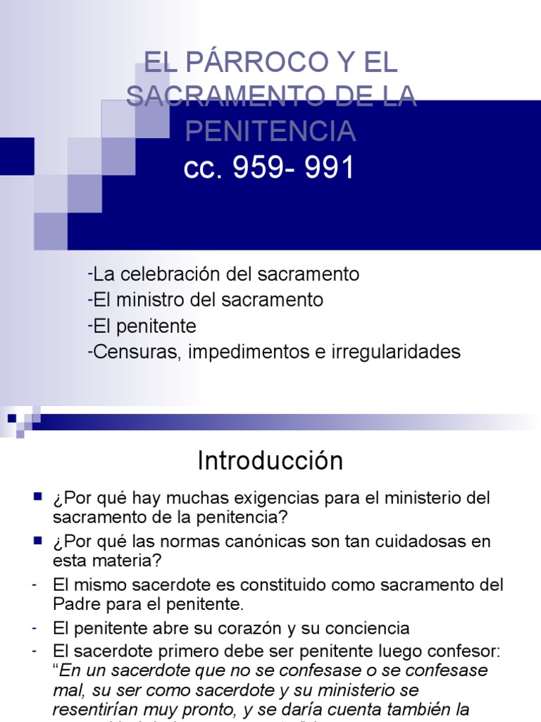 Parroco Penitencia | PDF