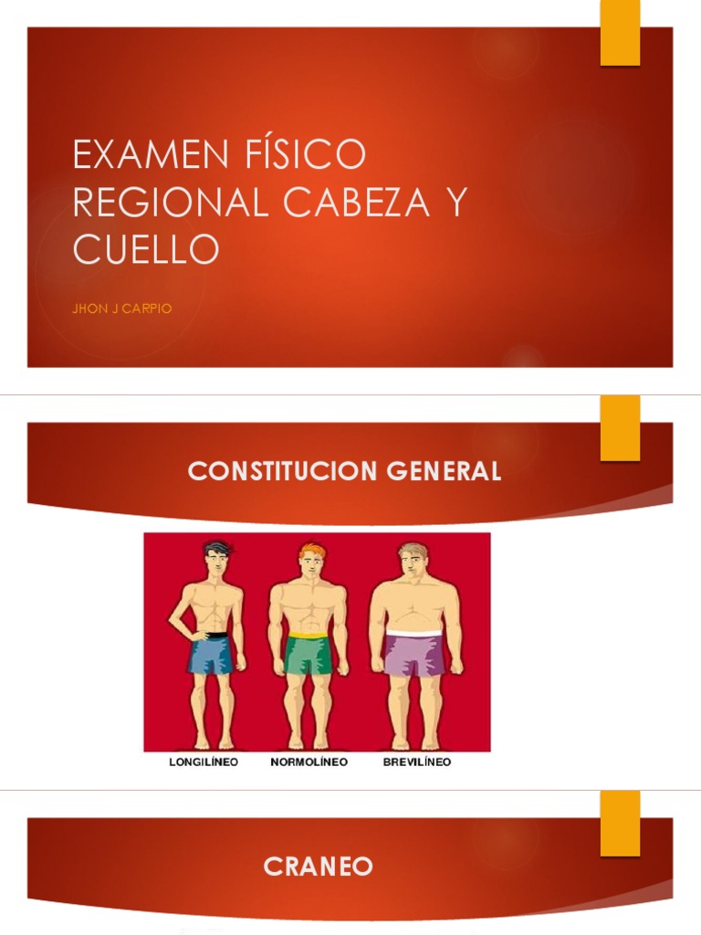 10 Examen Fisico Cabeza y Cuello | PDF | Anatomía humana | Cabeza y cuello humanos