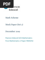 Mock Set 7 1MA1 2H Mark Scheme | PDF | Mathematical Objects | Mathematics