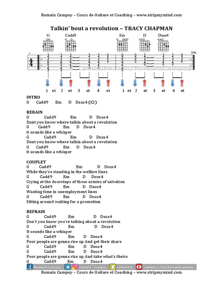 Talkin About A Revolution - TRACY CHAPMAN Tab Par Romain Campoy | PDF