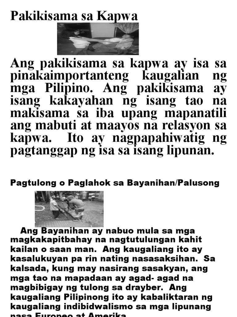 Pakikisama Sa Kapwa | PDF