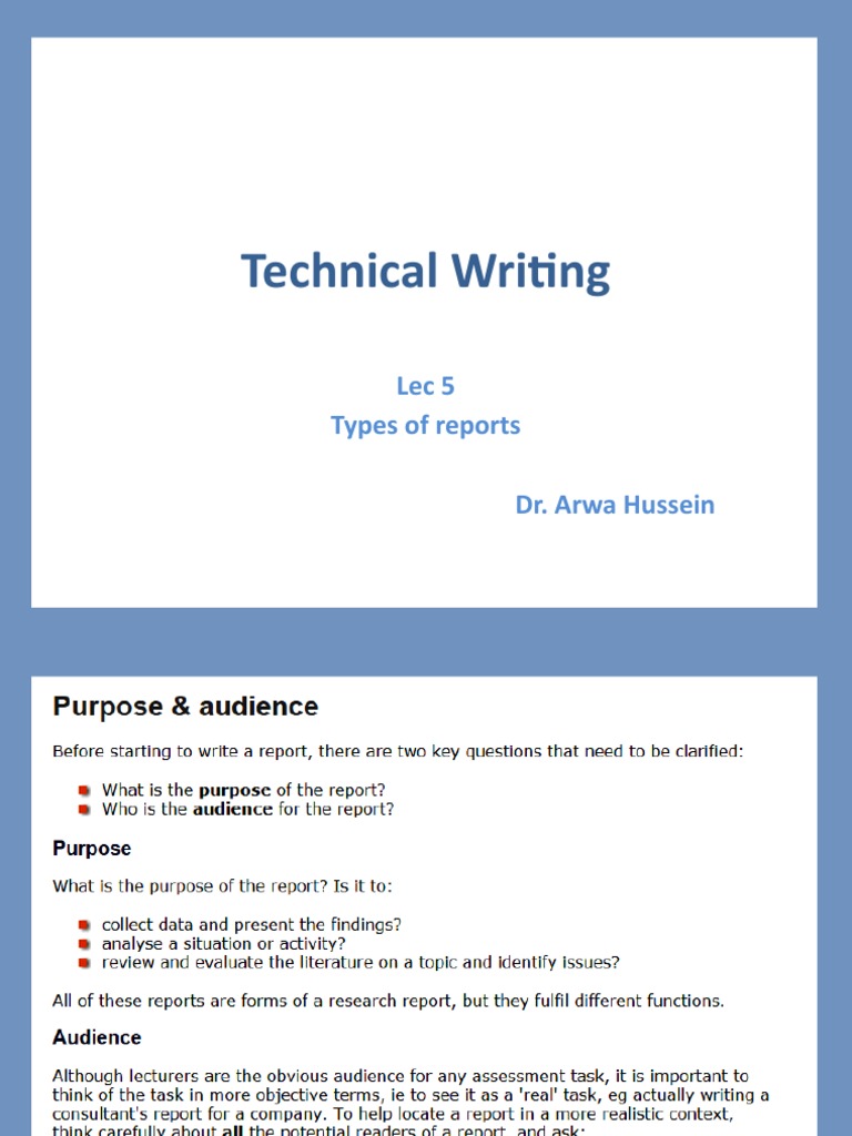 Types of Technical Reports Explained | PDF | Laboratories | Data