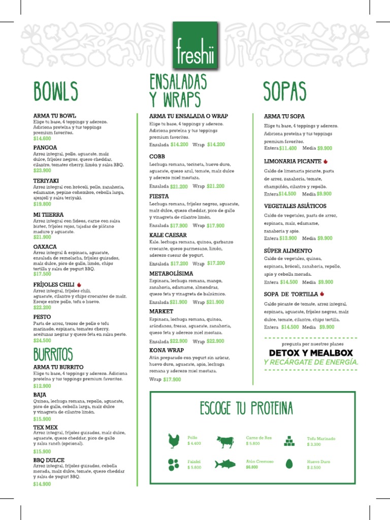 Menu Carta Editable v2 | PDF