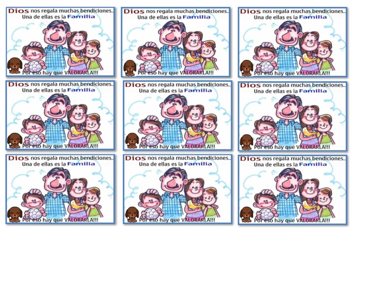 Tarjeta de La Familia | PDF