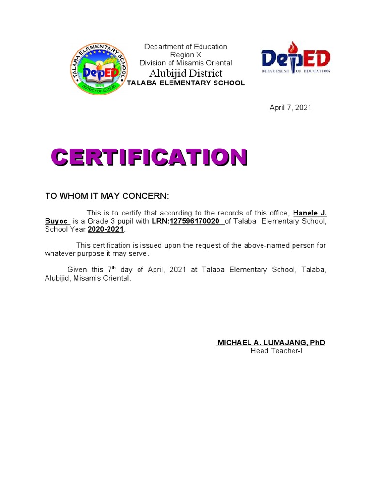 4Ps Certification | PDF | Educational Institutions | Public Services