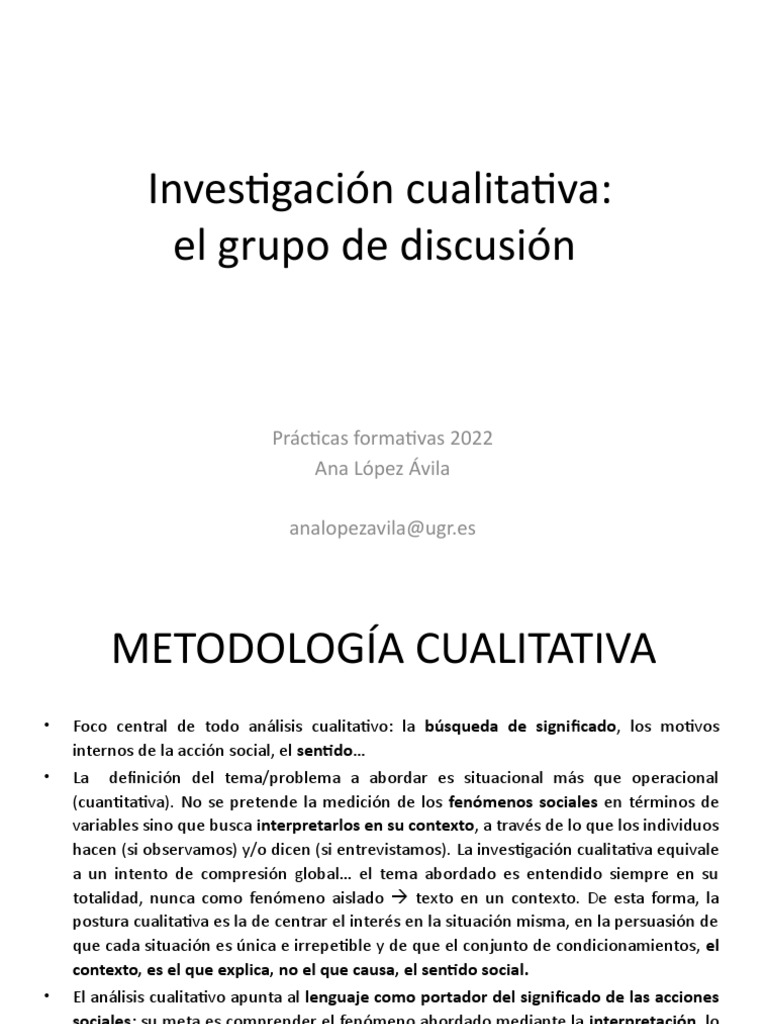 PowerPoint Cuali | PDF | Análisis | Teoría