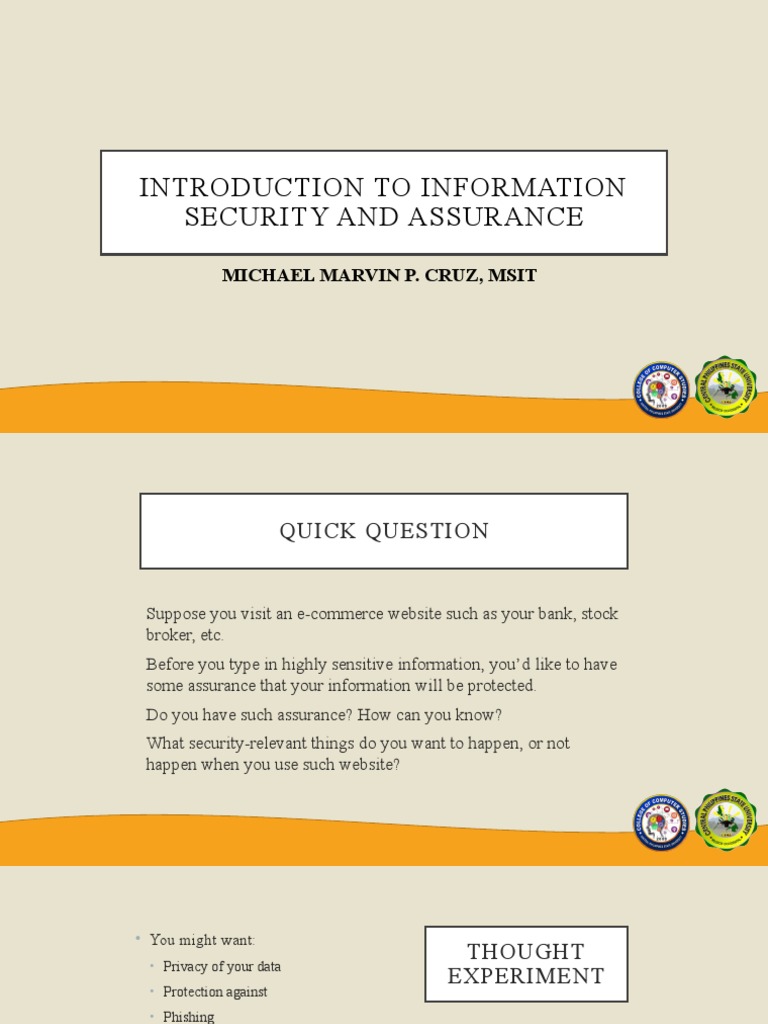 Chapter 1. Introduction To IAS | PDF | Information Security | Security