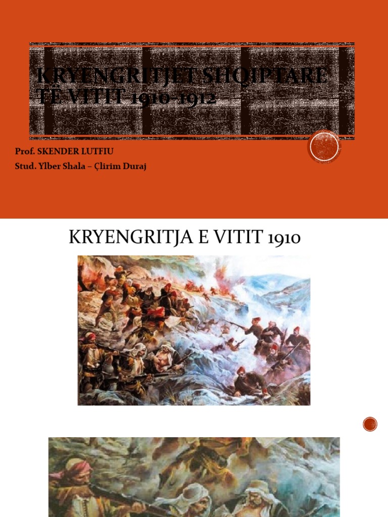 Kryengritjet Shqiptare Të Vitit 1910-11-12 | PDF