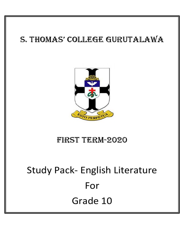 English Literature Grade 10 | PDF | Hunting
