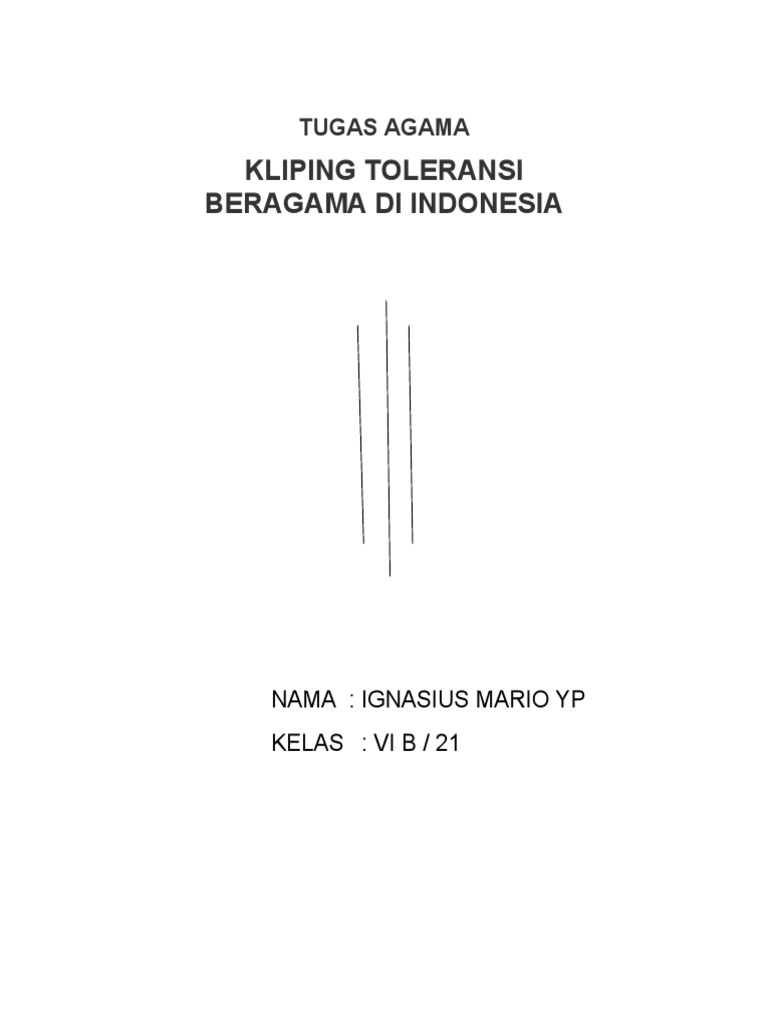 Kliping Toleransi Beragama Di Indonesia | PDF