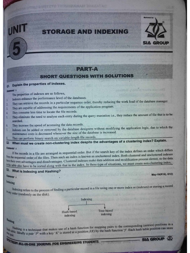 DBMS Unit5 | Download Free PDF | Database Index | Databases