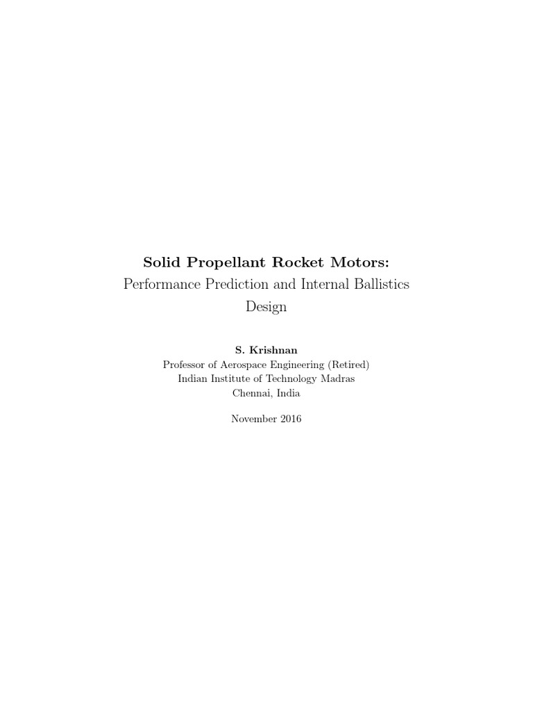 Solid Propellant Rocket Motors (PDFDrive) | PDF | Rocket Engine | Rocket Propellant