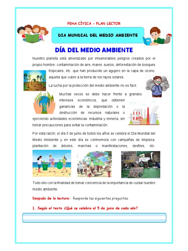 Lectura Del Medio Ambiente | PDF | Contaminación | Entorno natural