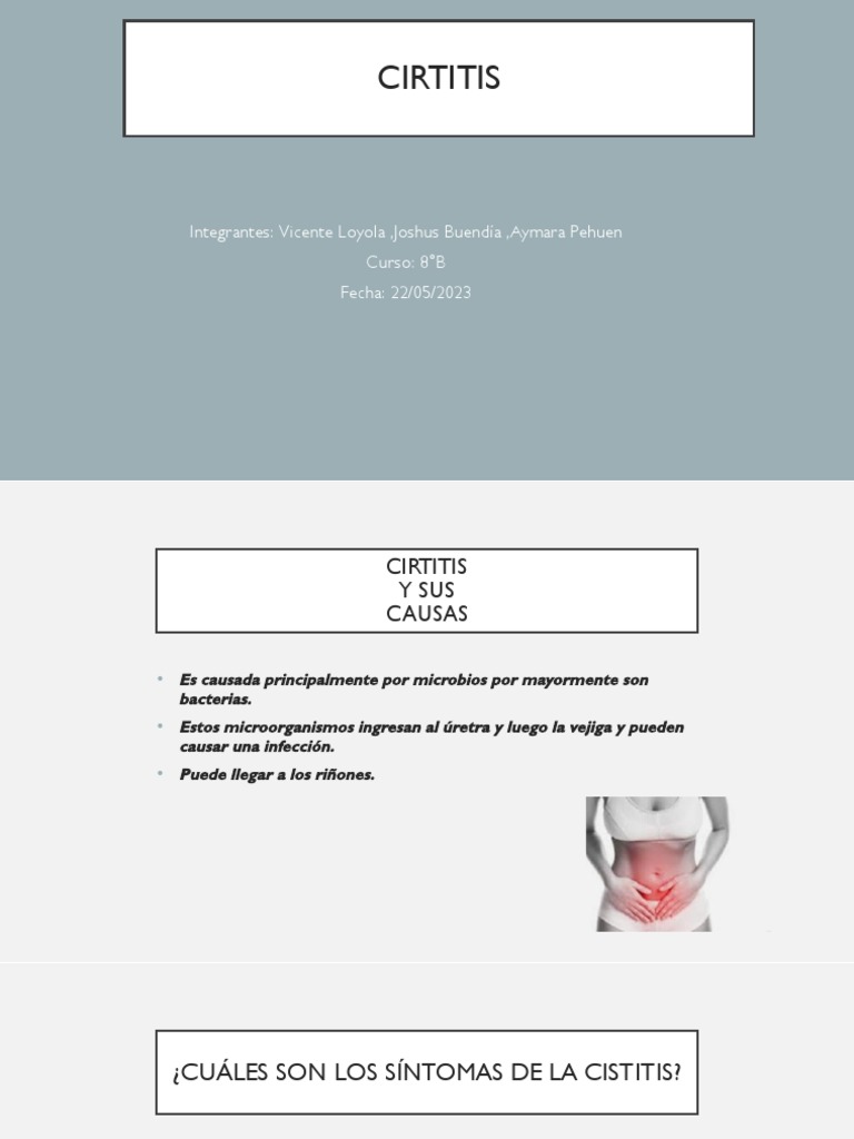 Cistitis: Causas, Síntomas y Prevención | PDF