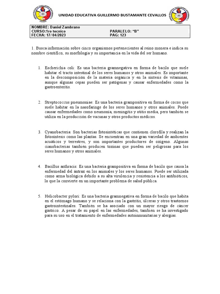 Biolog Ioa | PDF | Ciencia y matemáticas | Tecnología