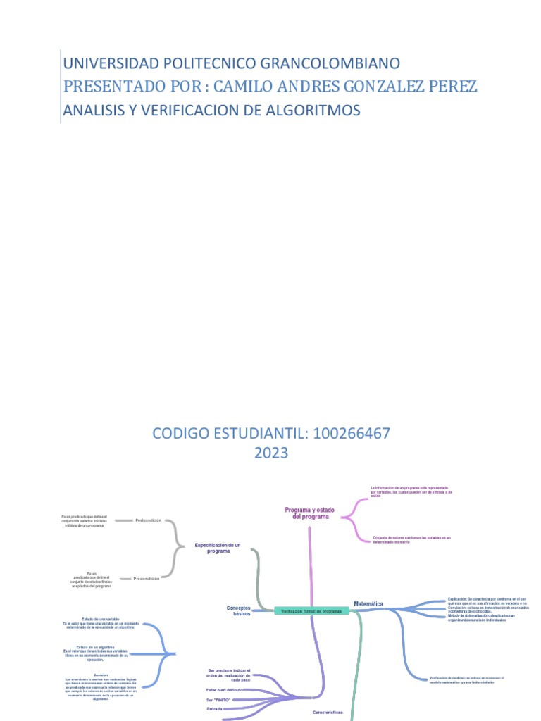 Análisis y Verificación de Algoritmos | PDF | Algoritmos | Lógica de primer orden