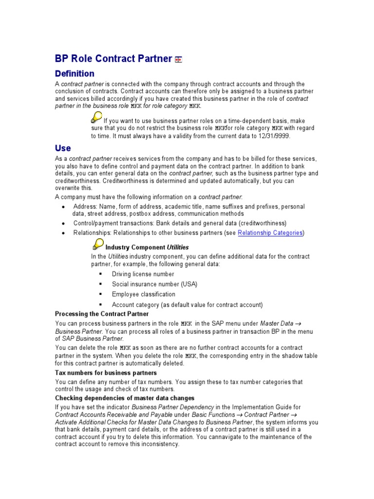 BP Role Contract Partner | PDF | Data | Computing