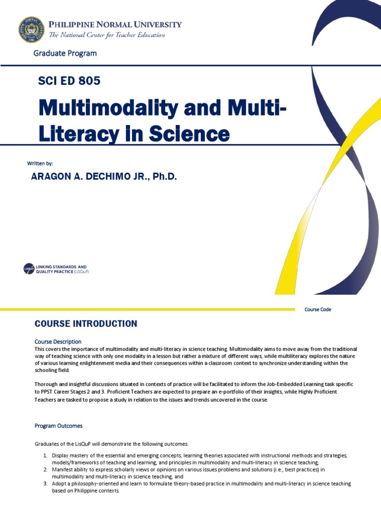 Lesson 1 - SCI ED 805.v2 | PDF | Linguistics | Science