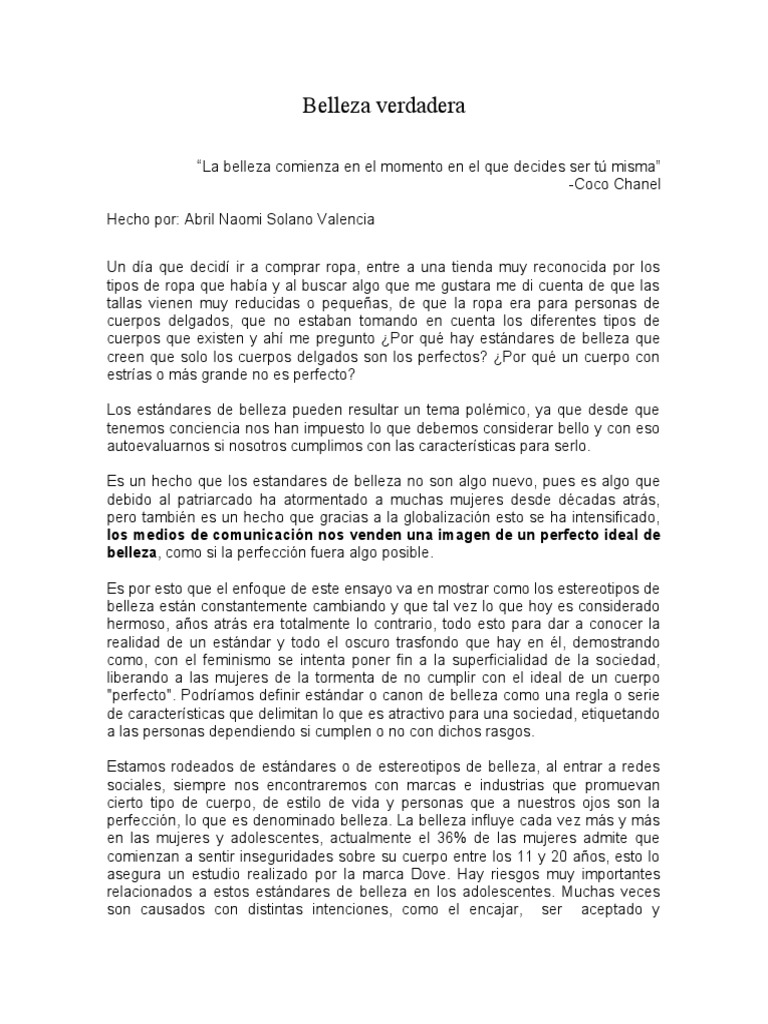 Belleza Verdadera | PDF