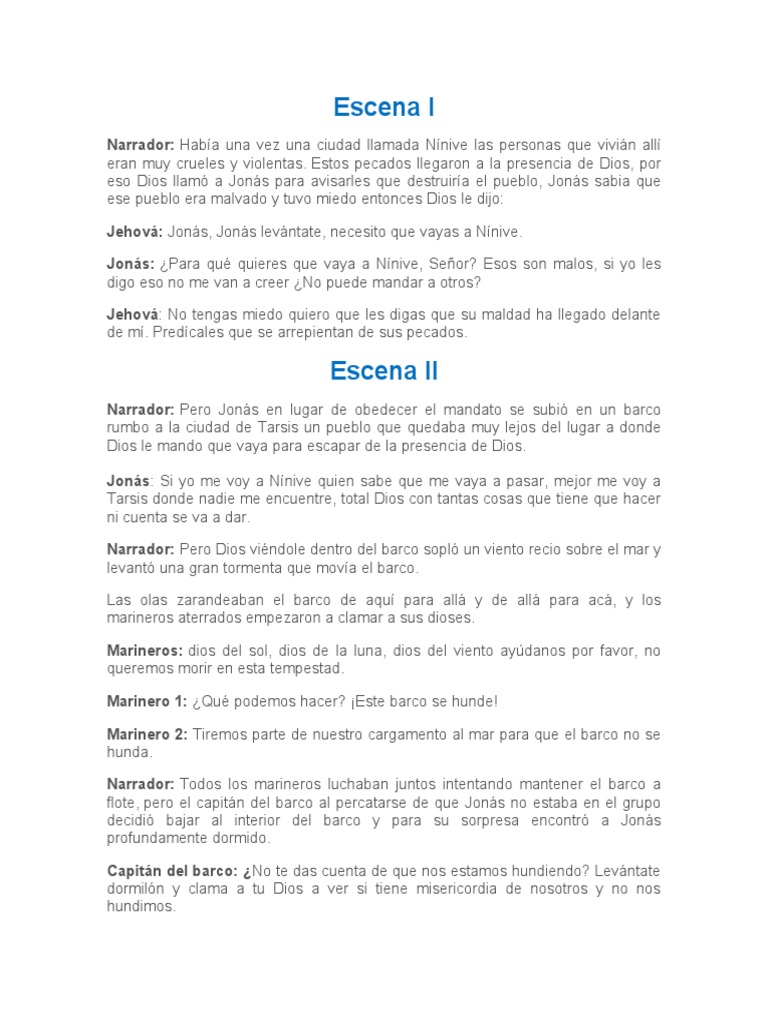 Obra de Teatro sobre Jonas | PDF | Jonás