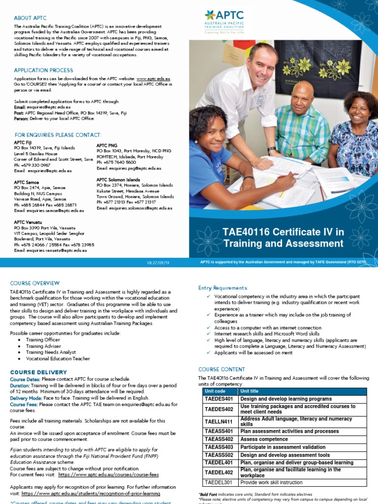 tae40116---certificate-iv-in-training-and-assessment | PDF