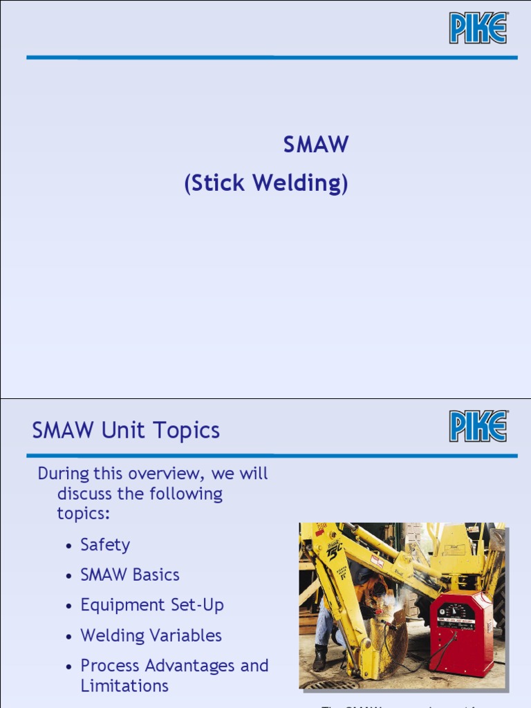 SMAW Welding Techniques Overview | PDF | Construction | Welding