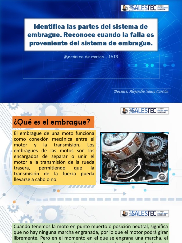 Identifica Las Partes Del Sistema de Embrague | PDF | Embrague | Vehículos