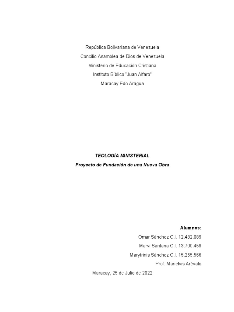 Proyecto de Iglesia en Quebrada de Apa | PDF | Iglesia cristiana ...