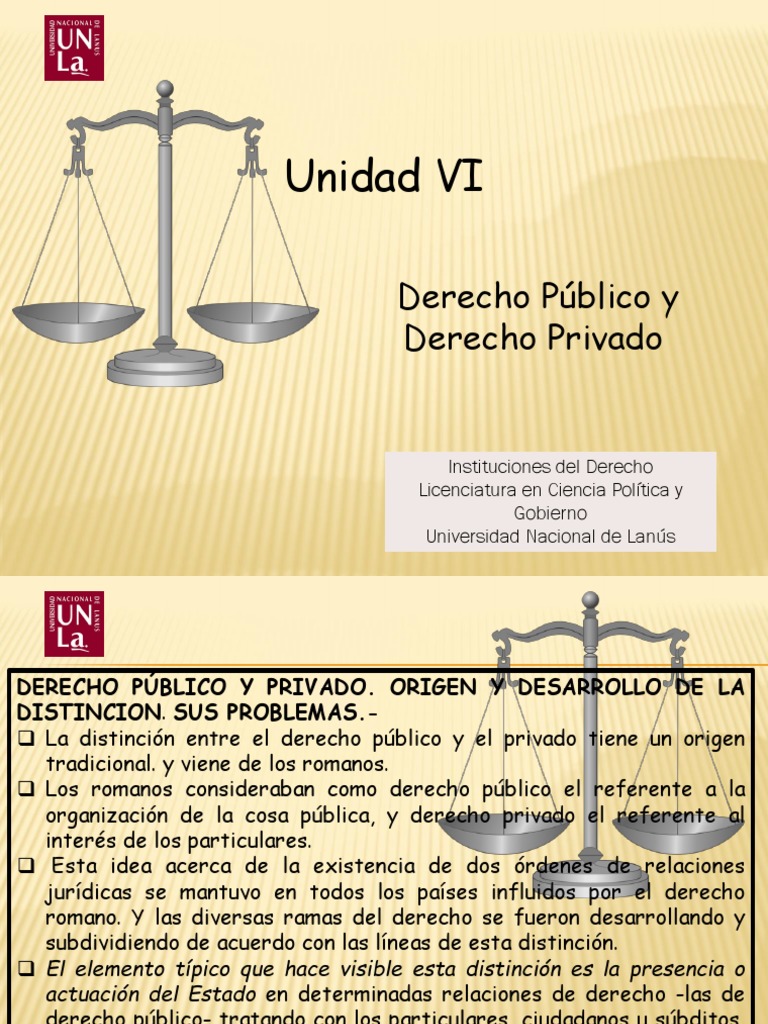 Distinción entre Derecho Público y Privado | PDF | Ley Pública | Ley ...