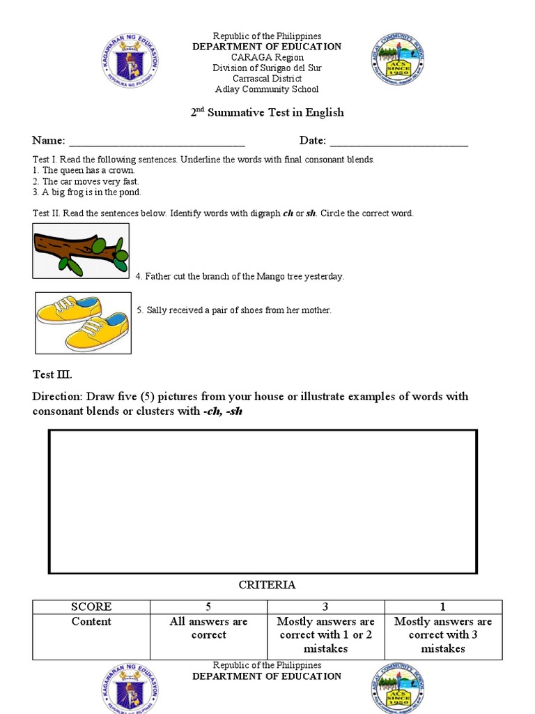 2nd Summative Test 2nd Quarter | PDF