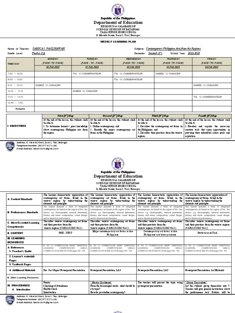 WEEK-1 CPAR WLP | PDF