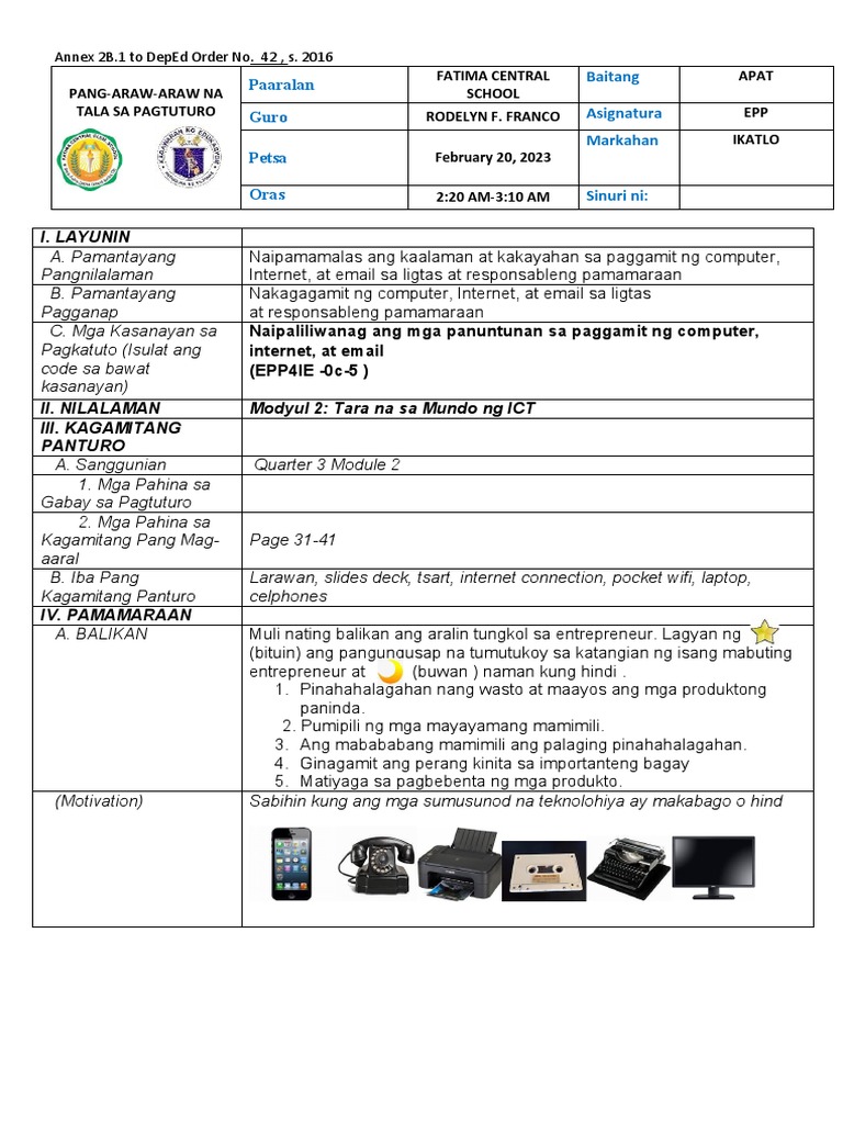 DLP in EPP ICT 2nd CO 2023 | PDF