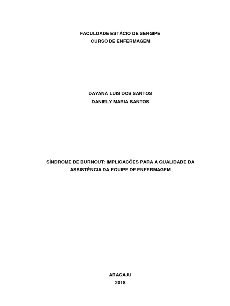 BURNOUT | PDF | Burnout ocupacional | Enfermagem BURNOUT | PDF | Burnout ocupacional | Enfermagem