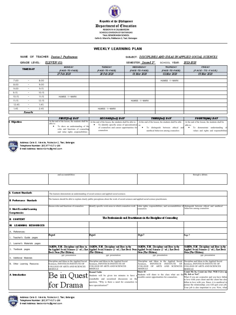 Diass Week 2 | PDF | Learning | Science