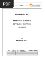 Formato de Protocolo de Mantenimiento Tableros | PDF | Ciencias fisicas | Electricidad