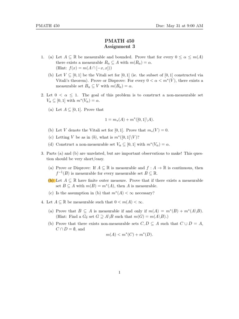 Advanced Measure Theory Problems | PDF