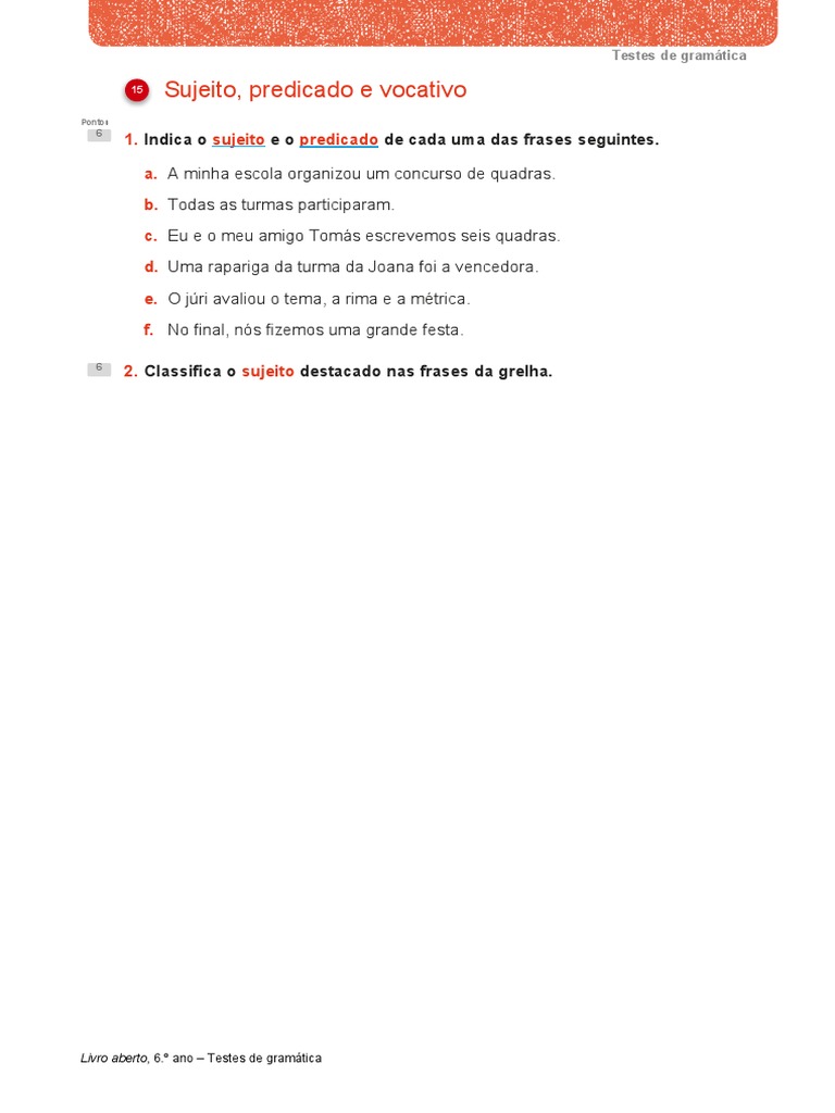 Lab6 Teste Funções Sintáticas Gramatica 15 Pdf