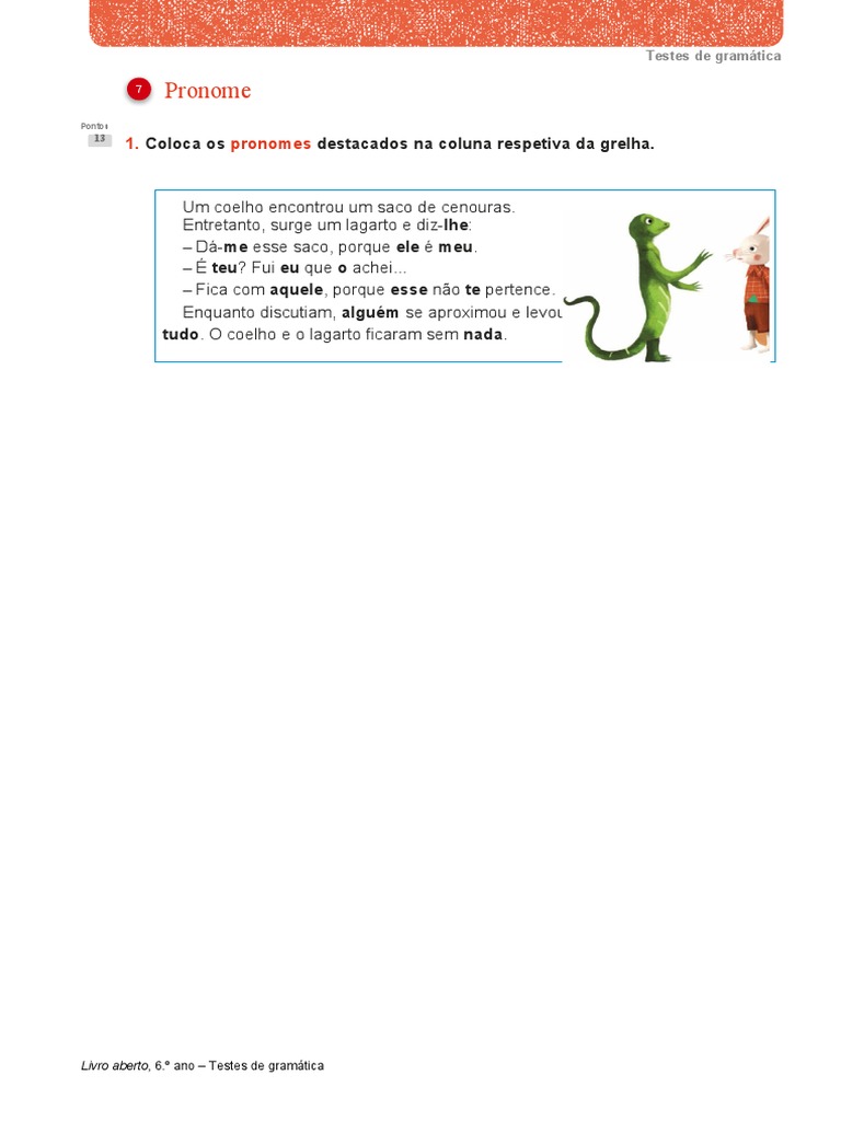 Lab6 Teste Pronomes Gramatica 07 Pdf