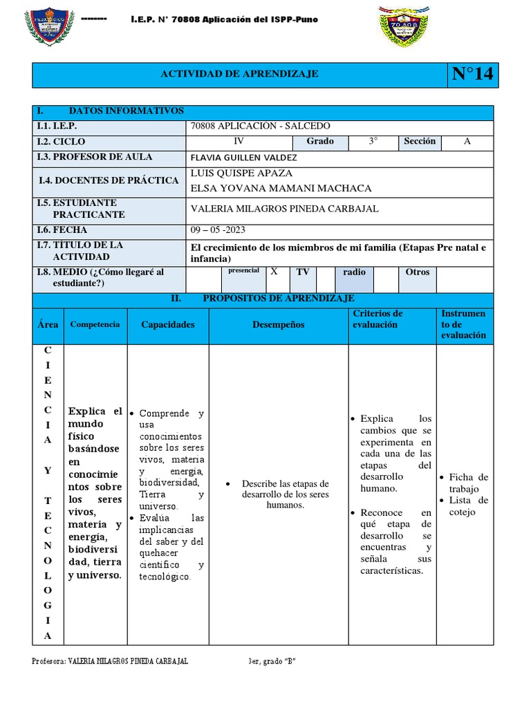Experiencia de Aprendizaje-9 | PDF | Aprendizaje | Cognición