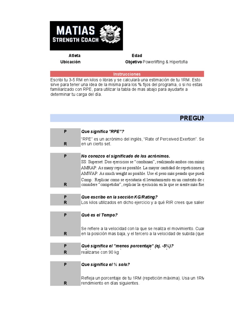 Programa PowerBuilding (Traducido) | PDF | Ejercicio físico | Entrenamiento con pesas