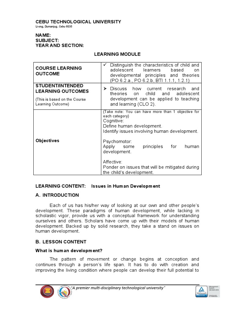 Sample Module | PDF | Nature Versus Nurture | Developmental Psychology