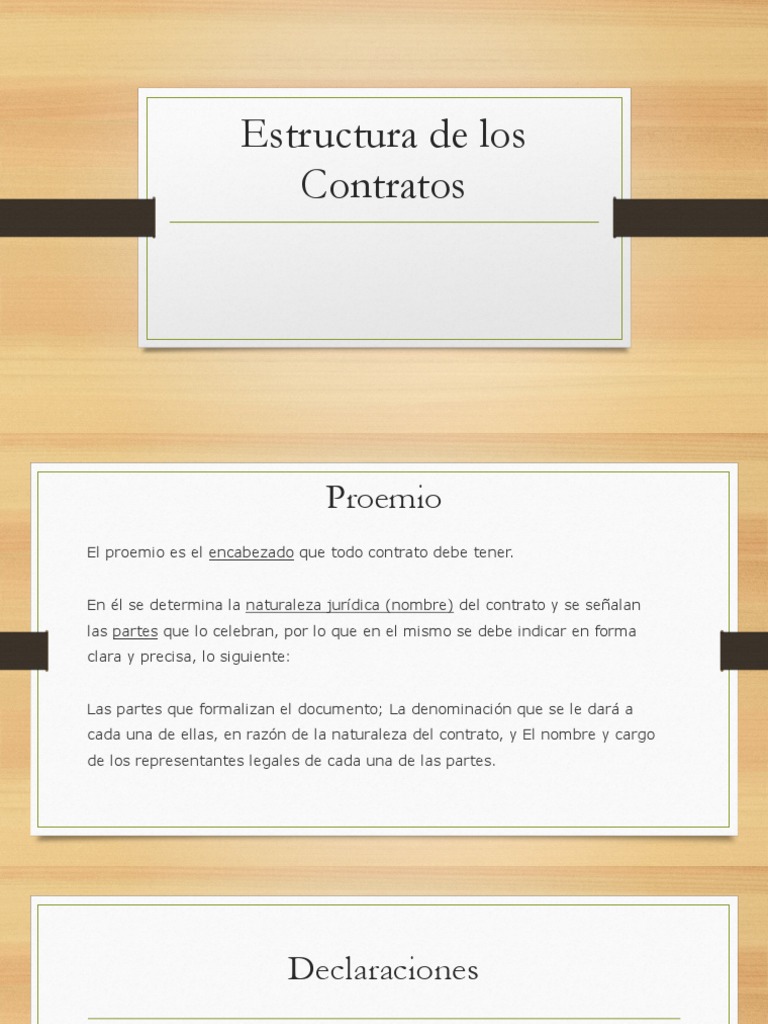 Estructura y partes de un contrato | PDF | Derecho civil (sistema legal ...