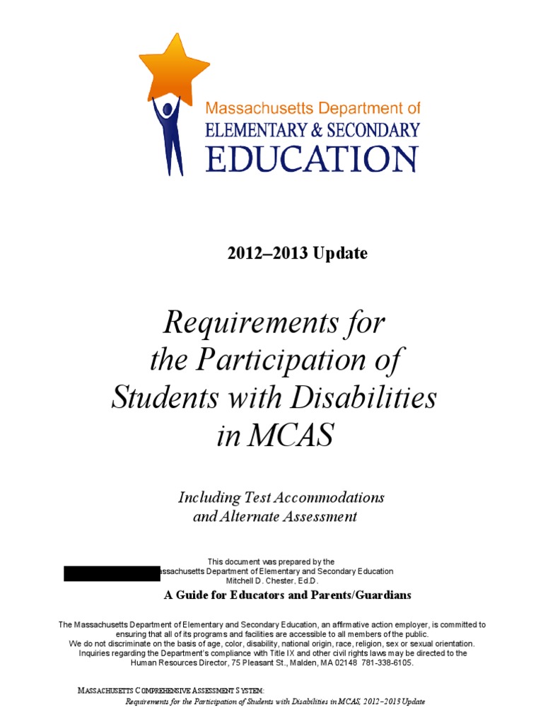 Mcas Guidelines | PDF | Individualized Education Program | Educational ...