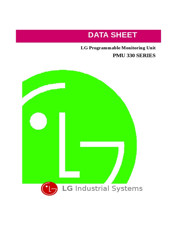 LG Pmu 330 Series Programmable Monitoring Unit Data Sheet Original | PDF | Computer Hardware ...