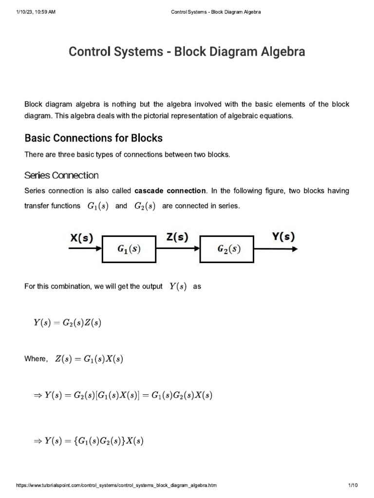 L 03 2andl 04 Control Systems Block Diagram Algebra Pdf
