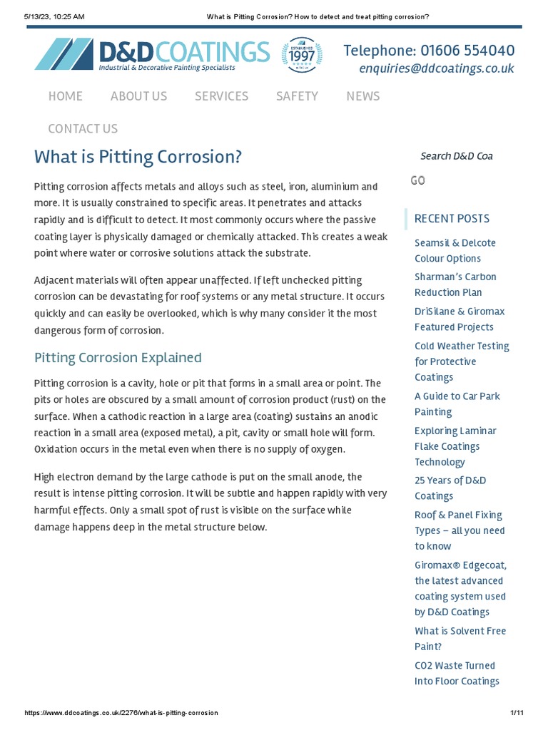 What Is Pitting Corrosion - How To Detect and Treat Pitting Corrosion ...