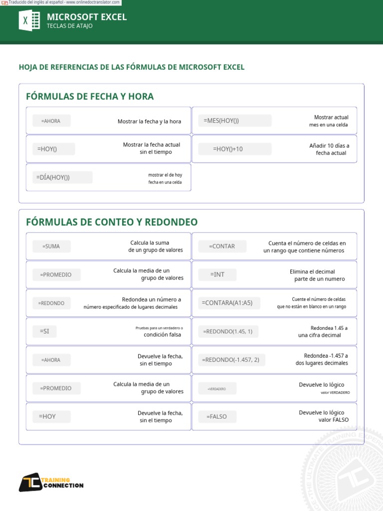 Atajos y Fórmulas de Excel Esenciales | PDF | Microsoft Excel | Interés